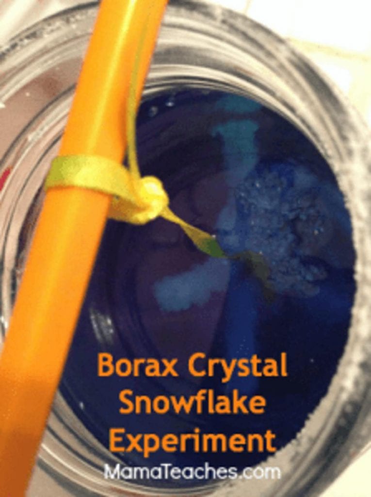 Borax Crystal Snowflake Experiment - Mama Teaches