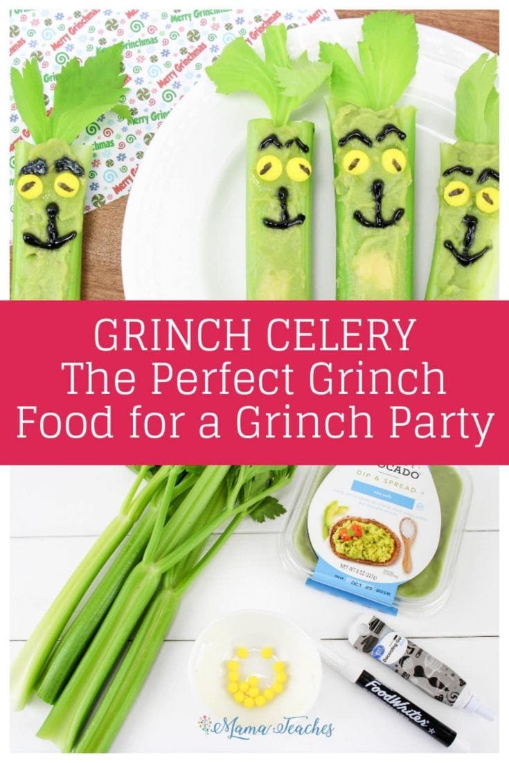 Grinch Food - Grinch Celery Recipe to Make with Kids - Mama Teaches