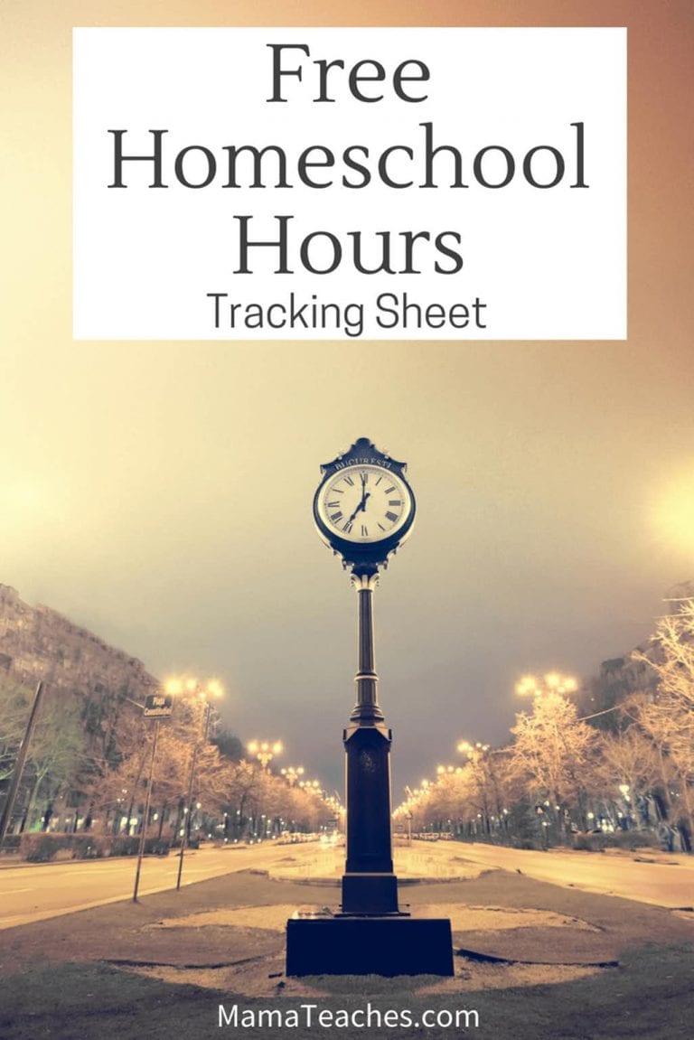 Simple Homeschool Hour Tracker - Mama Teaches