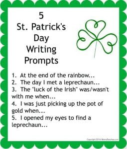 5 St. Patrick’s Day Writing Prompts - Mama Teaches