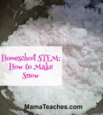 Homeschool STEM: How to Make Snow Science Experiment - Mama Teaches