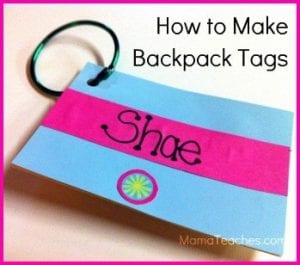 How to Make Backpack Tags for School and Sports - Mama Teaches
