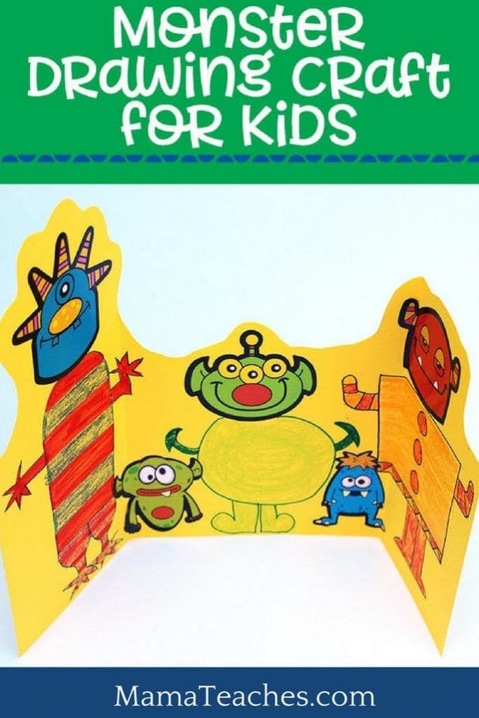 Monster Sticker Craft for Creative Writing - Mama Teaches