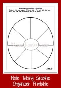 Note Taking Graphic Organizer - Mama Teaches