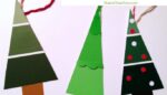 Paint Chip Christmas Trees - Mama Teaches