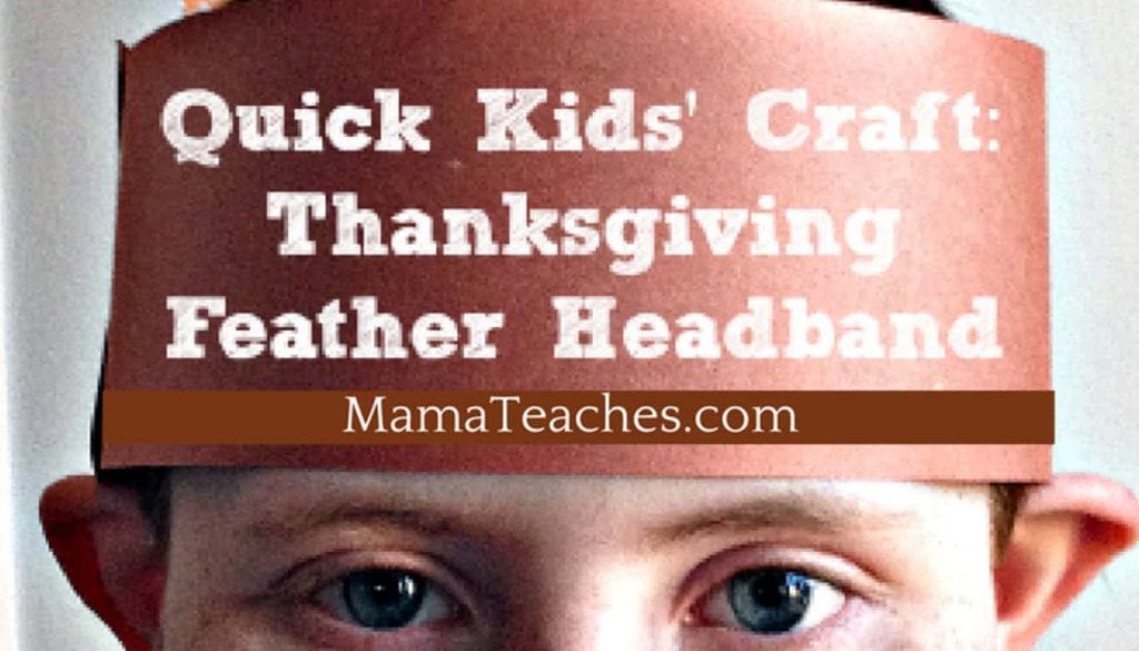 Thanksgiving Feather Headband Craft for Kids - Mama Teaches