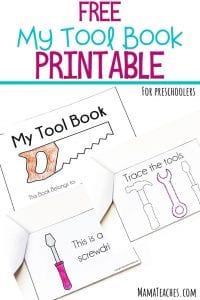 Early Reader: My Book of Tools - a Printable Tool Book - Mama Teaches