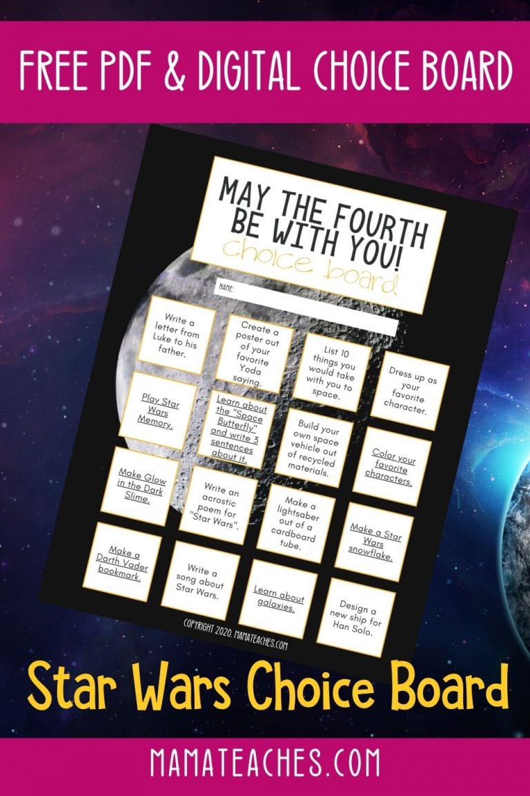 May the 4th Be with You Choice Board {Free Digital & PDF Versions ...