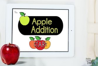 Apple Addition Digital Math Game - Mama Teaches