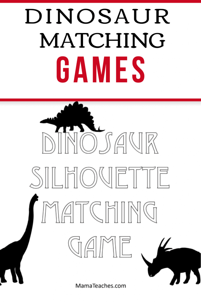 {FREE} Printable Dinosaur Matching Game - Mama Teaches