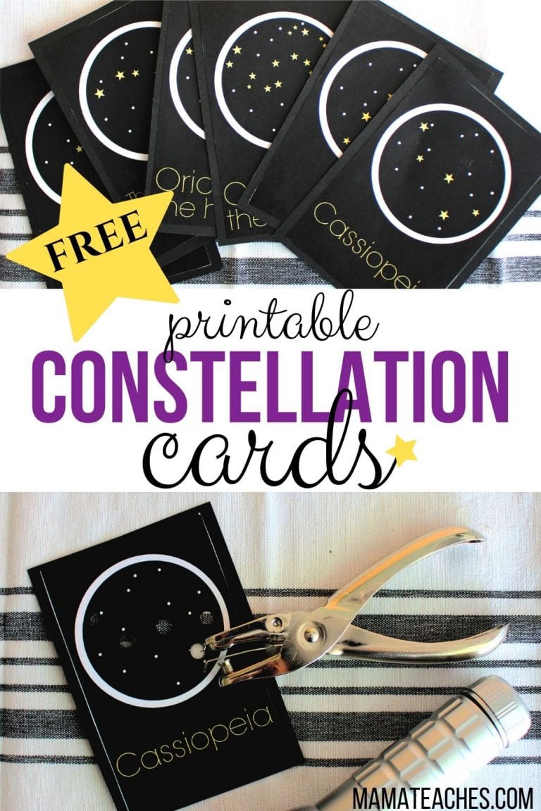 Constellations for Kids: Printable Constellation Cards - Mama Teaches