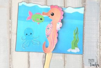 Seahorse Craft for Kids - Free Printable - Mama Teaches