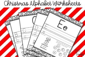 Christmas Alphabet Handwriting Worksheets - Mama Teaches