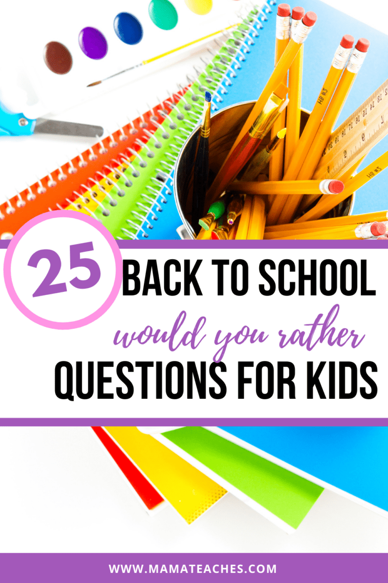 25 Back to School Would You Rather Questions - Mama Teaches