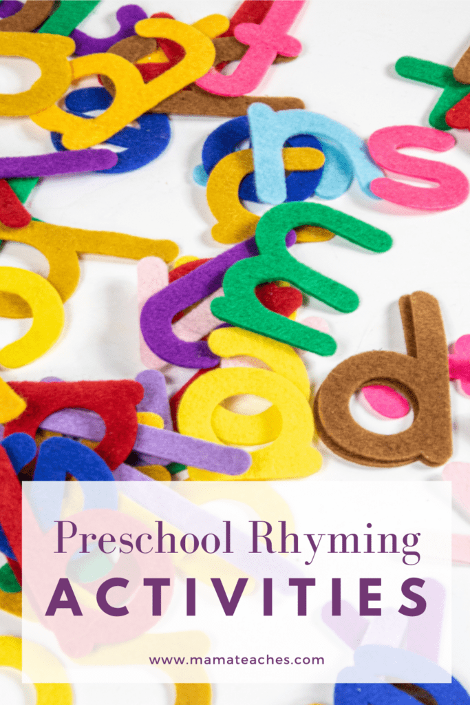 Rhyming Activities for Preschool and Lower Elementary - Mama Teaches