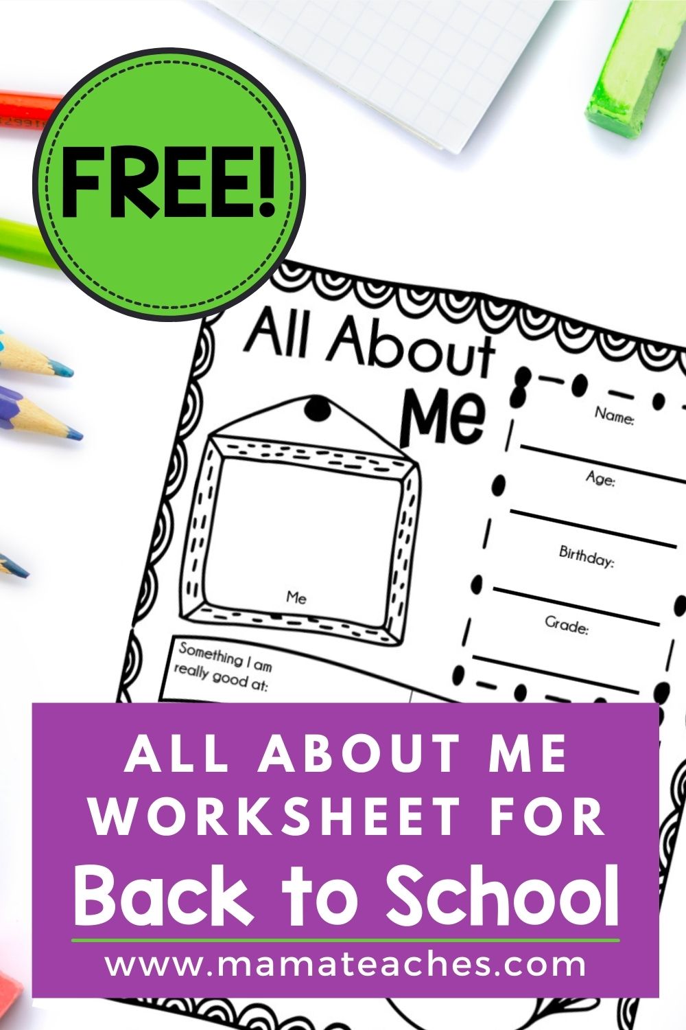 {Free} Getting to Know You Worksheet for Back to School - Mama Teaches