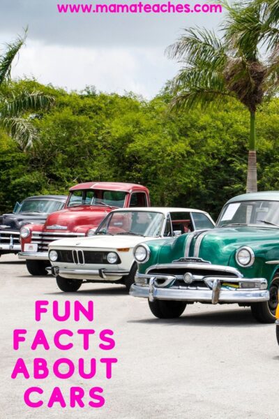 Fun Facts About Cars for Kids - Mama Teaches