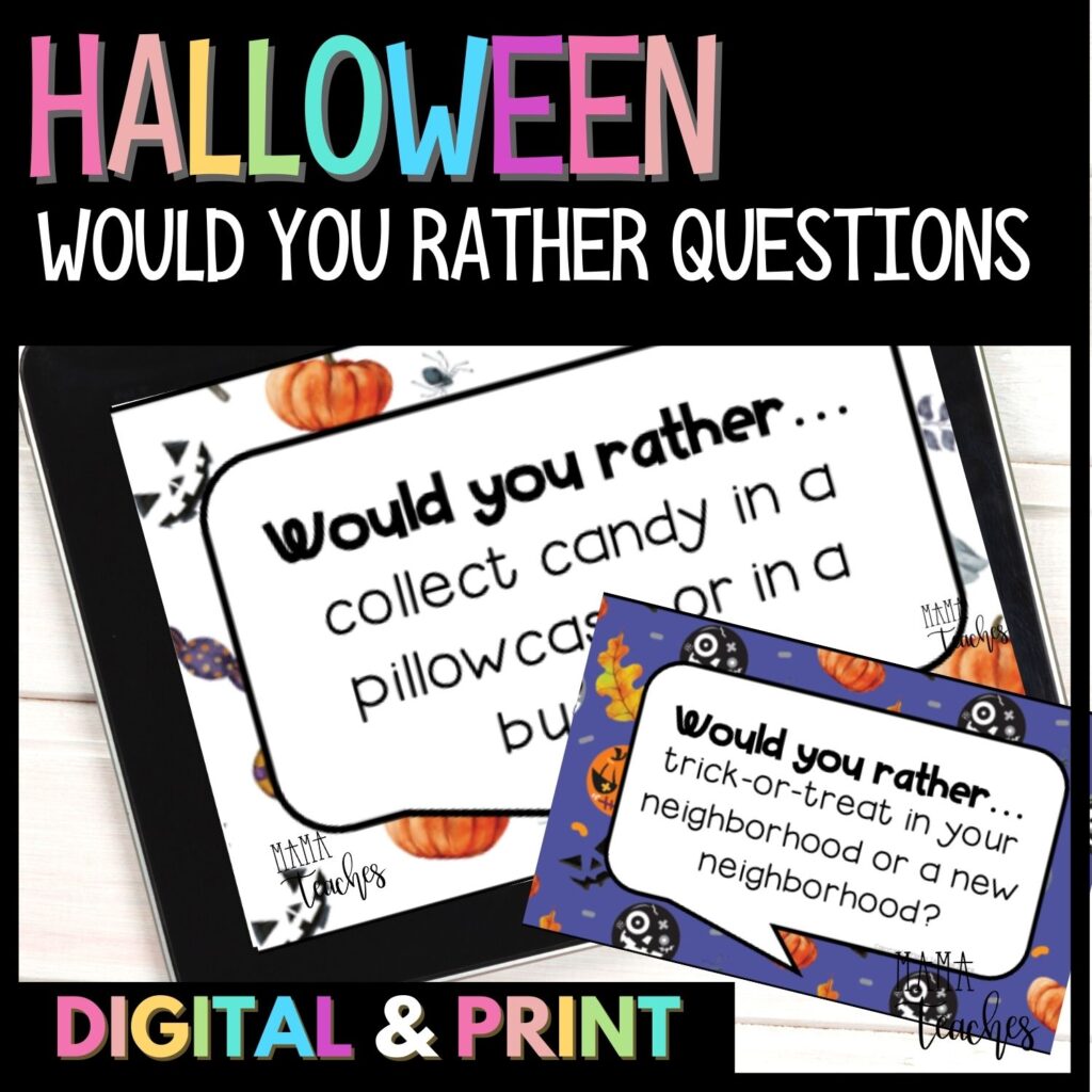 25 Halloween Would You Rather Questions for Kids - Mama Teaches