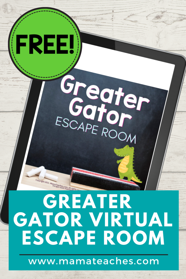 Greater Gator Math Virtual Escape Room - Mama Teaches