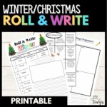 Winter Roll and Write: Christmas Writing Prompts - Mama Teaches