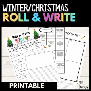 Winter Roll and Write: Christmas Writing Prompts - Mama Teaches