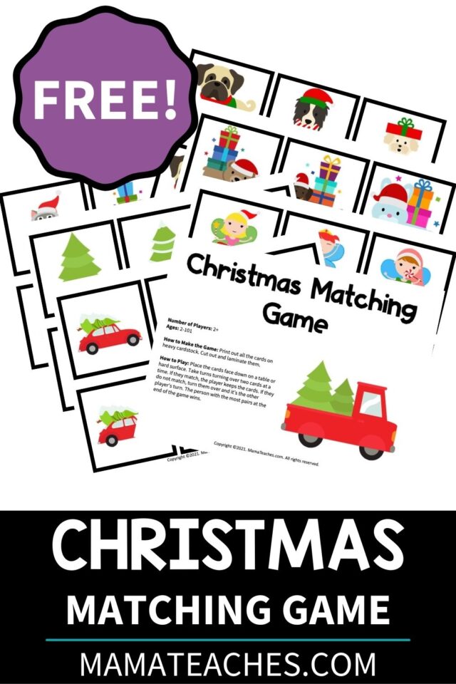 Christmas Matching Game - Mama Teaches
