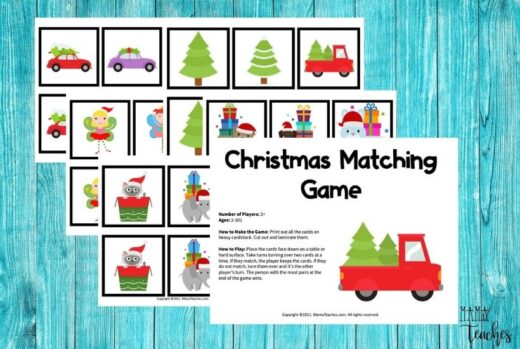 Christmas Matching Game - Mama Teaches