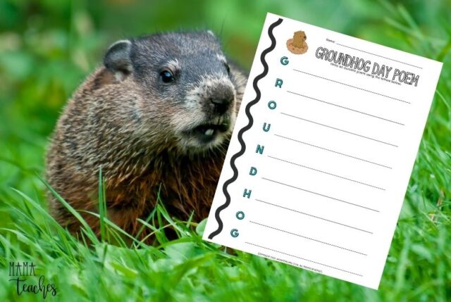 Free Groundhog Day Acrostic Poem Template - Mama Teaches