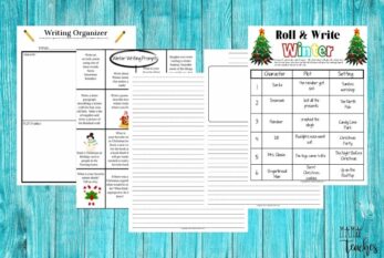 Winter Roll and Write: Christmas Writing Prompts - Mama Teaches