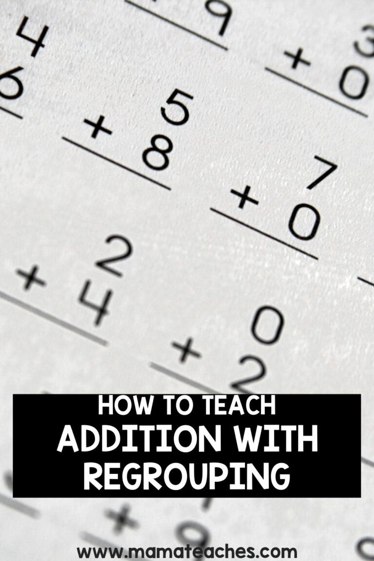 How to Teach Addition with Regrouping - Mama Teaches