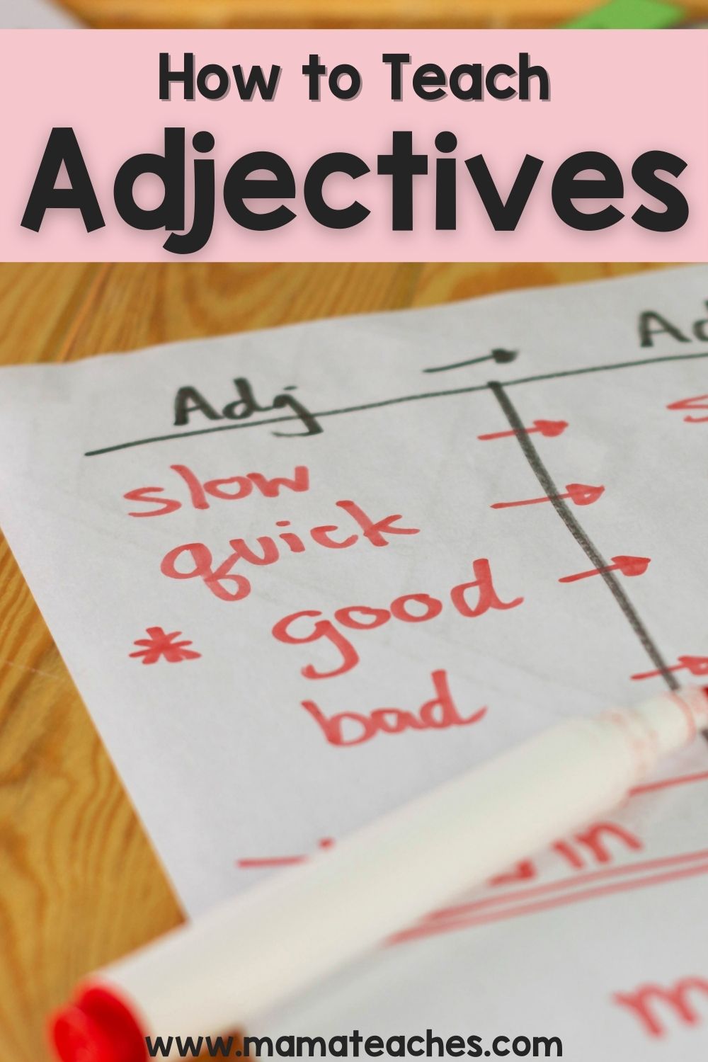 How to Teach Adjectives - Mama Teaches