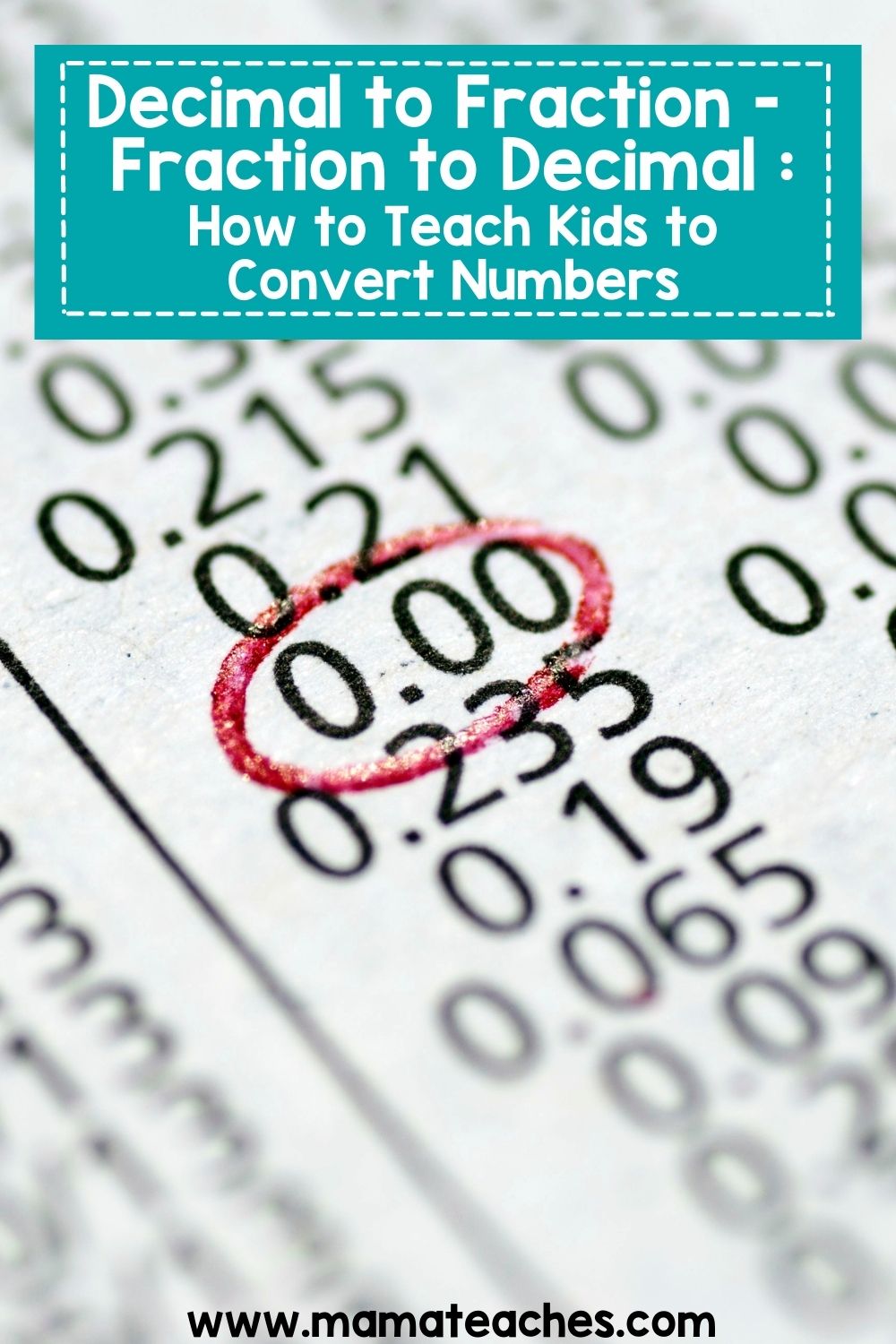 Decimal to Fraction: Teaching Number Conversion - Mama Teaches