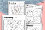 Groundhog Day Color by Rhyming Word - Mama Teaches