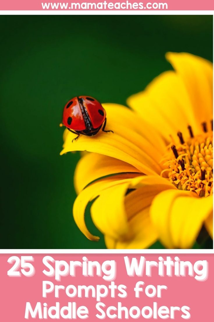 25 Spring Writing Prompts for Middle Schoolers - Mama Teaches