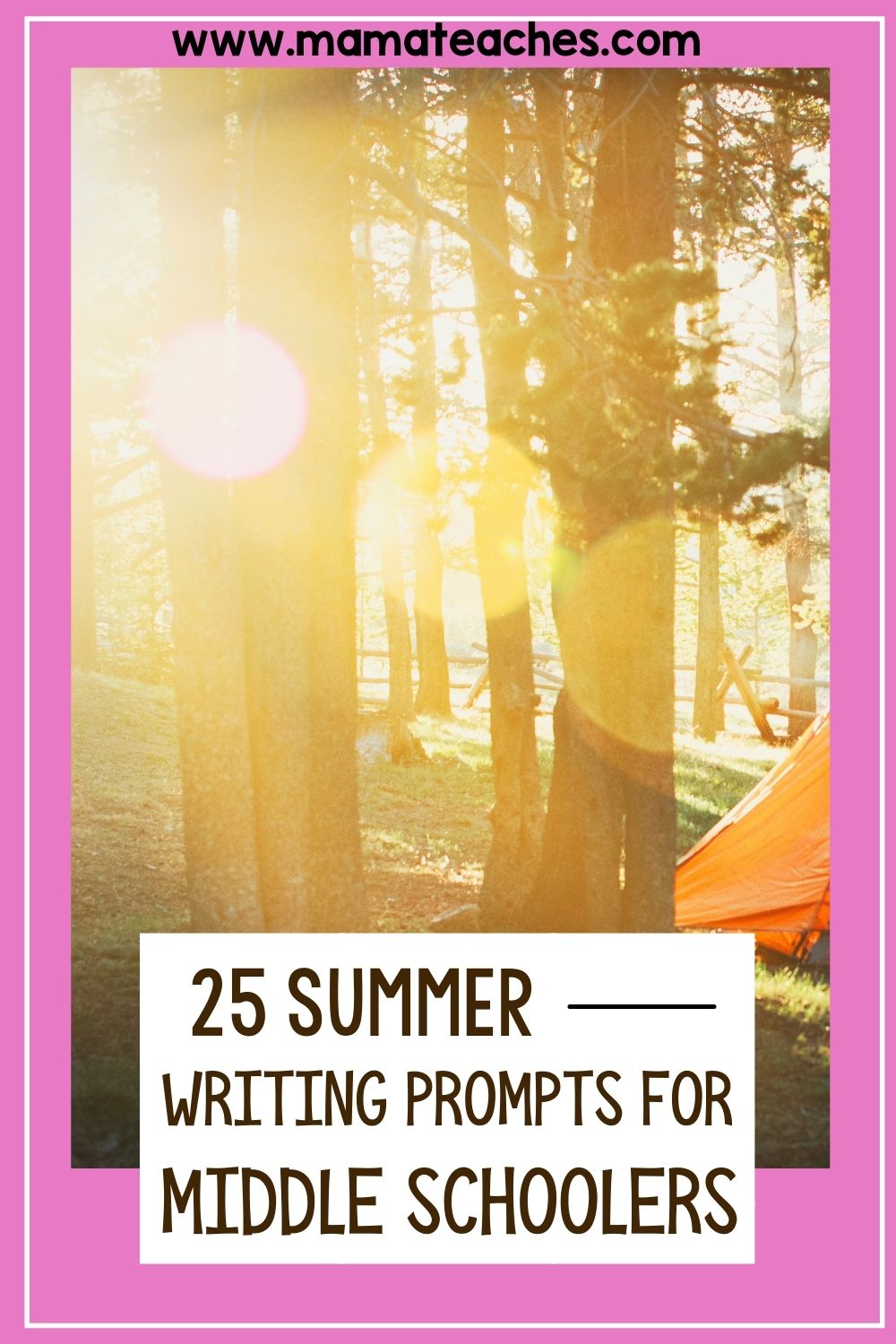 25 Summer Writing Prompts for Middle Schoolers - Mama Teaches