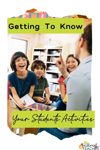 Getting to Know Your Students Activities - Mama Teaches