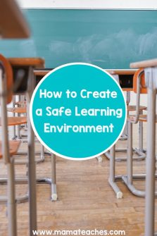 How to Create a Safe Learning Environment - Mama Teaches