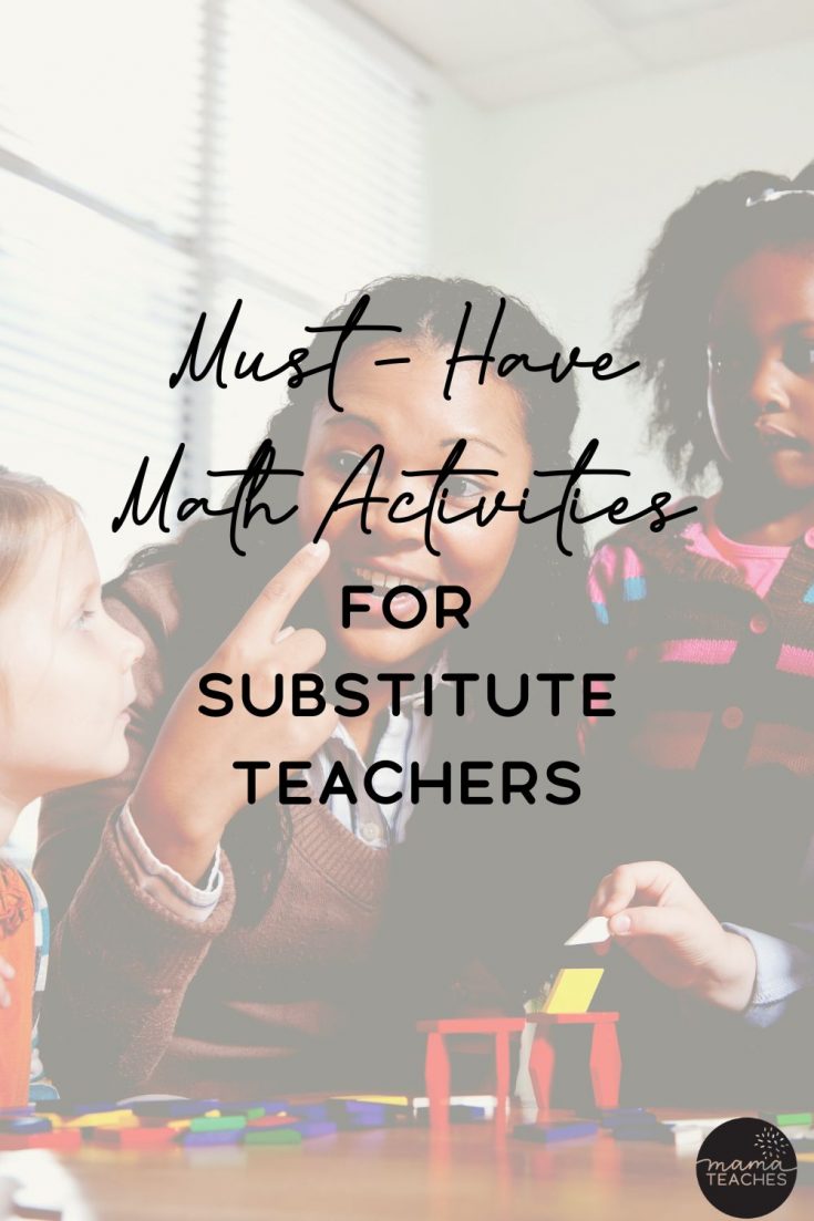 Must Have Math Activities For Substitute Teachers Mama Teaches Must Have Math Activities For Substitute Teachers Mama Teaches