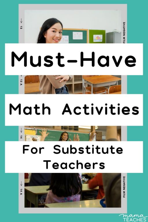 Must-Have Math Activities for Substitute Teachers - Mama Teaches