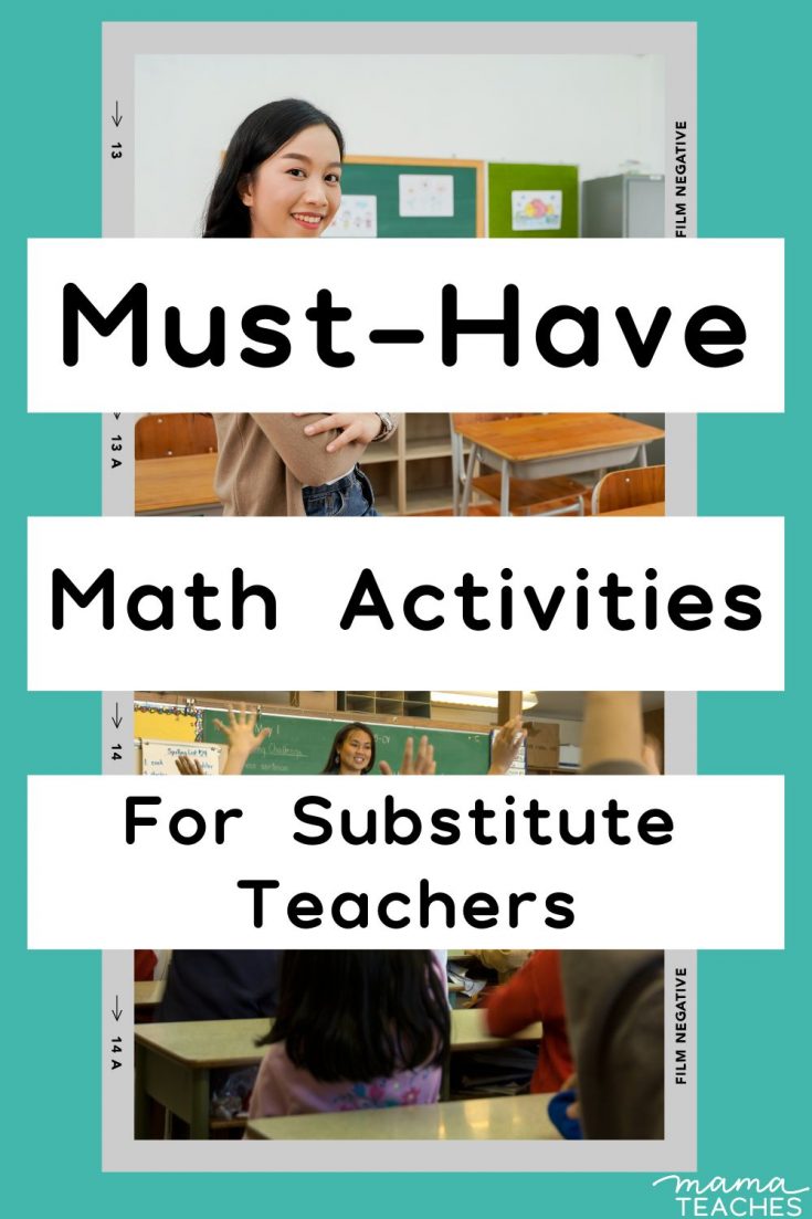 Must-Have Math Activities for Substitute Teachers - Mama Teaches