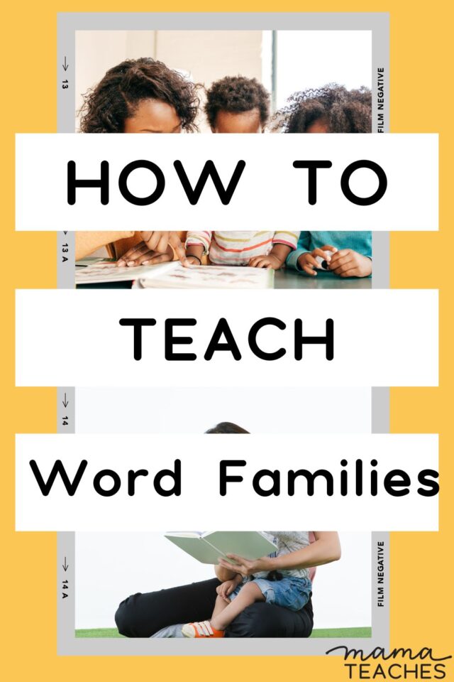 How to Teach Word Families - Mama Teaches