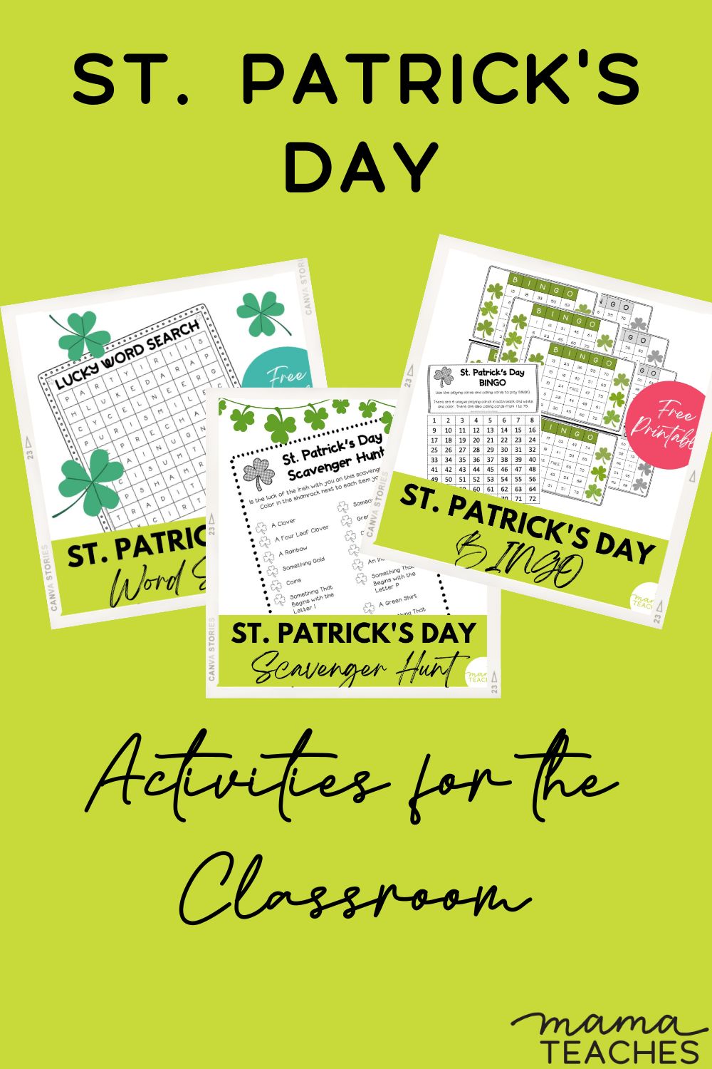 St. Patrick's Day Activities for the Classroom - Mama Teaches
