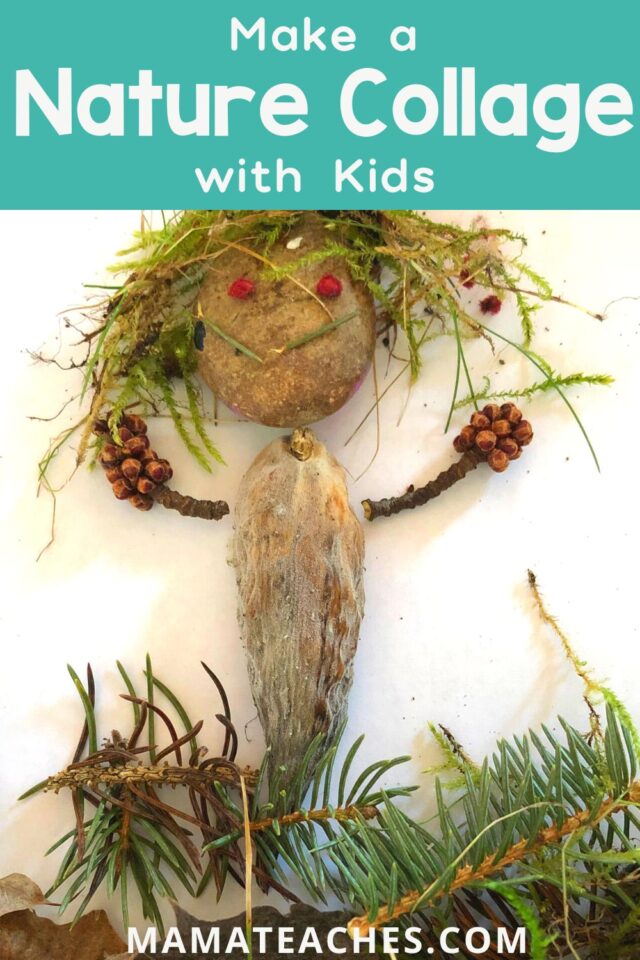 Make a Nature Collage with Kids - Mama Teaches