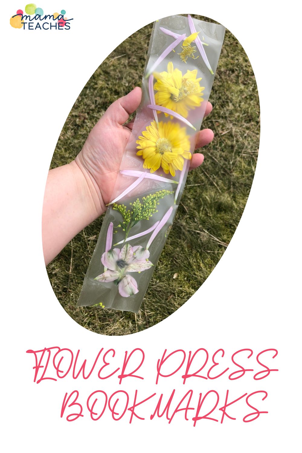 Flower Press Bookmarks - Mama Teaches