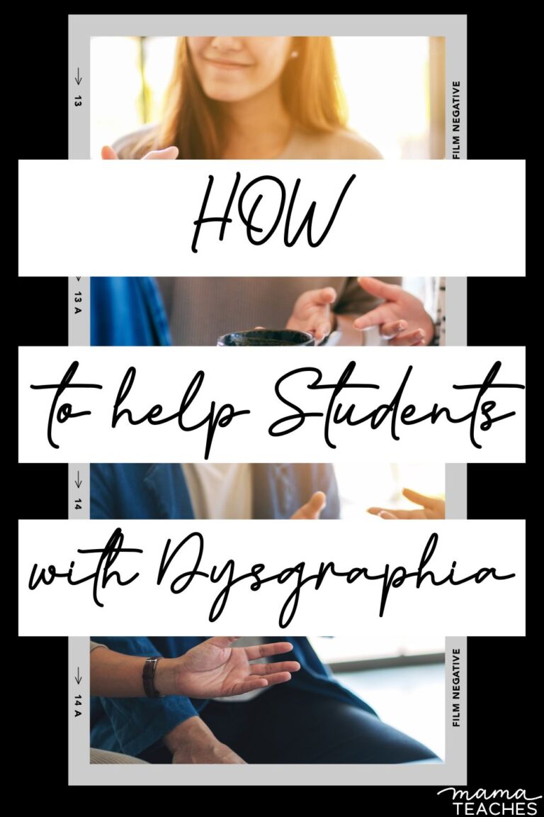 How to Help Students with Dysgraphia - Mama Teaches
