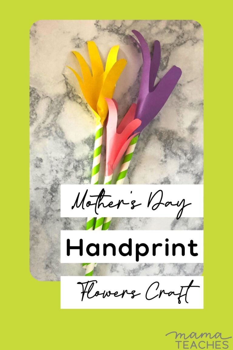 Mother's Day Handprint Flowers Craft - Mama Teaches