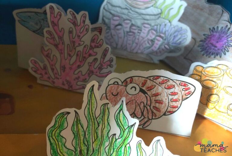 Ocean Diorama Craft (and Free Printable) - Mama Teaches