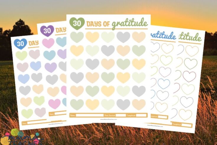 A Month of Gratitude: Heart Gratitude Journal - Mama Teaches