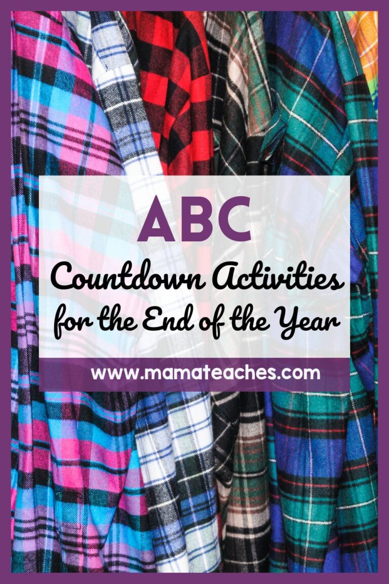End of Year ABC Countdown Ideas - Mama Teaches