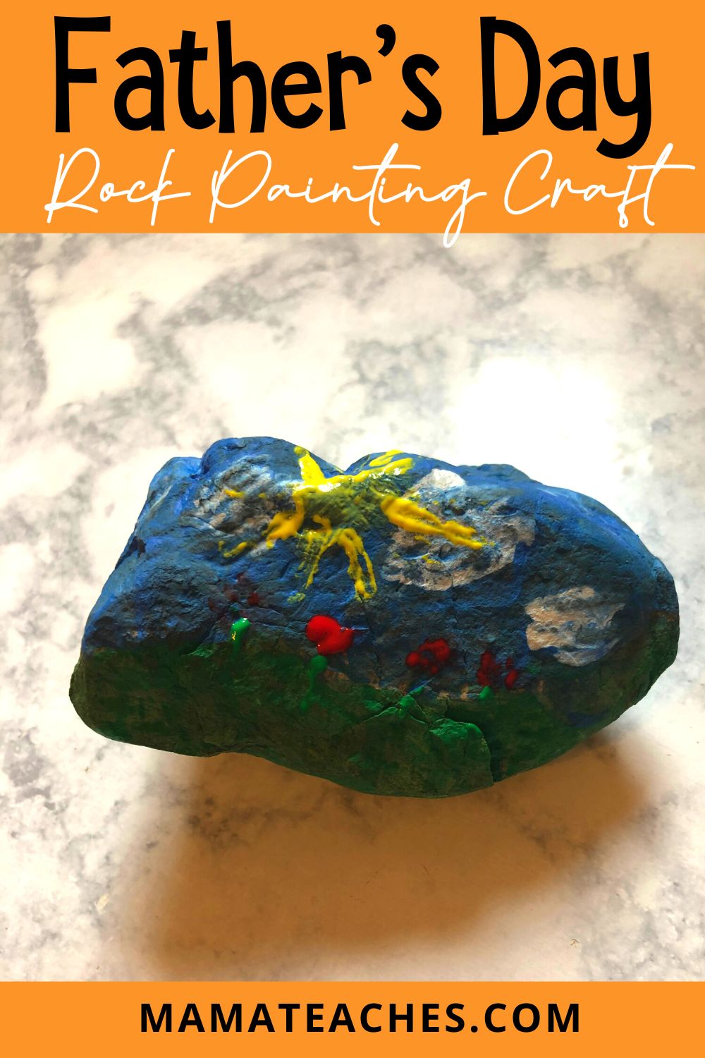 Father's Day Rock Painting Craft - Mama Teaches